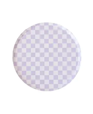 JOLLITY & CO Checkered Paper Dinner Plates, Set Of 8 - Purple Posse (purple)
