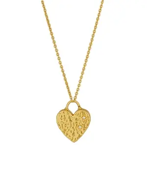OTTOMAN HANDS Locket Heart Pendant Necklace - Gold
