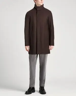 Herno Single-breasted Wool Blend Coat
