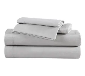 Eddie Bauer Solid Grey Cotton King Sheet Set