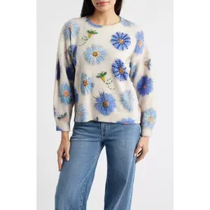 NIKKI LUND Lova Embellished Sweater - Ivory