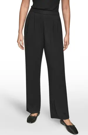 Donna Karan New York High-waist Wide-leg Pull-on Trousers