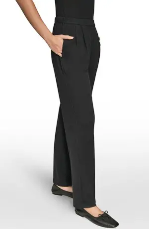 Donna Karan New York High-waist Wide-leg Pull-on Trousers