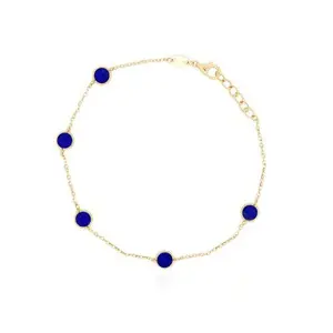 THE LOVERY FINE JEWELRY Bubbles Chain Bracelet - Lapis