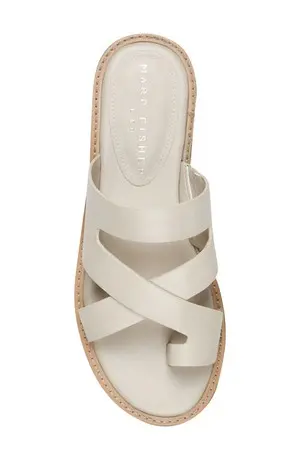 Marc Fisher Genella Criss-cross Slide Sandal - Ivory