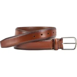 Johnston & Murphy Edge Embossed Leather Belt - Tan