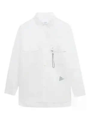 AND WANDER Flap-pocket Shirt - White