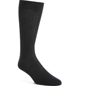 Canali Ribbed Wool Blend Socks - Navy
