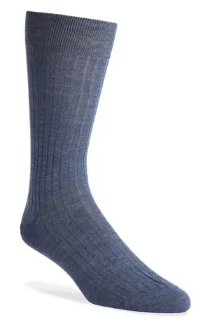 CANALI Ribbed Wool Blend Socks