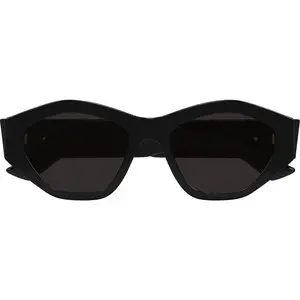 Bottega Veneta 53mm Geometric Sunglasses - Black