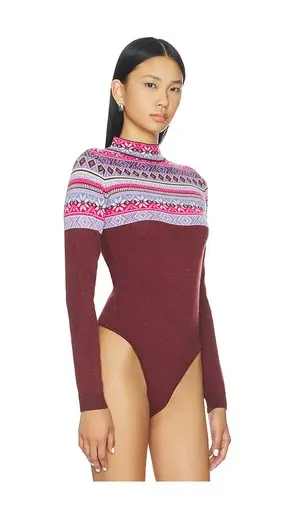 Free People Fair Isle Knit Bodysuit