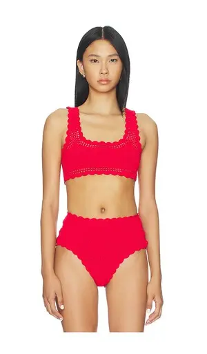 Beach Riot Andy Bikini Top - Ruby