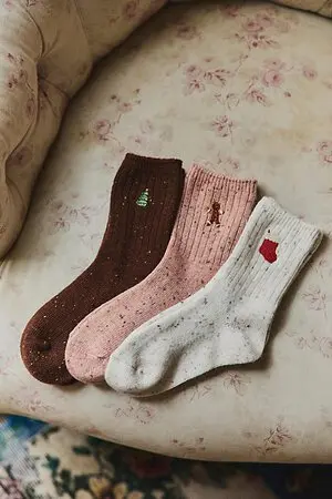 Free People Holiday Heritage Sock Pack Fireside Trio