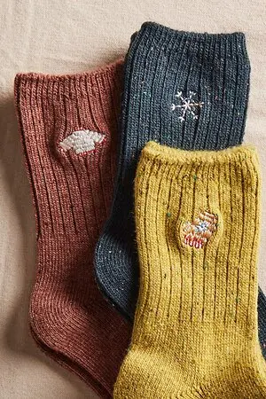 Free People Holiday Heritage Sock Pack - Frosted Trio