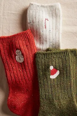 Free People Holiday Heritage Sock Pack Snowday Trio