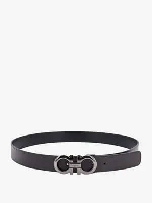 FERRAGAMO Reversible Leather Belt - Brown