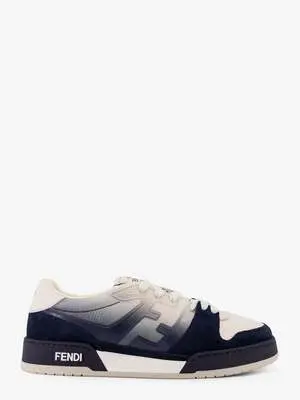 Fendi Match Leather Sneakers With Suede Inserts