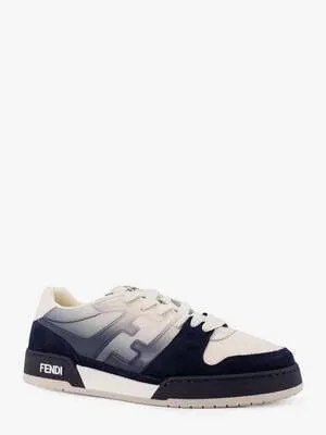 Fendi Match Leather Sneakers With Suede Inserts