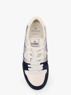 Fendi Match Leather Sneakers With Suede Inserts