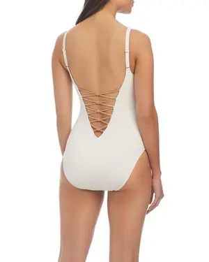 Bleu Rod Beattie Beyond Control Lace-up One-piece Swimsuit