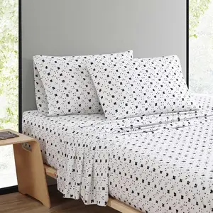 Marimekko Kukkaketo Cotton Percale Four Piece Sheet Set, Queen