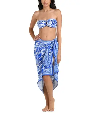 La Blanca Botanical Brocade Pareo Swim Cover-up