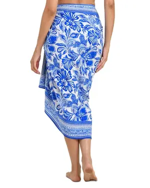 La Blanca Botanical Brocade Pareo Swim Cover-up