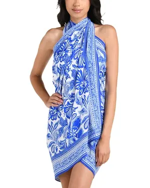 La Blanca Botanical Brocade Pareo Swim Cover-up