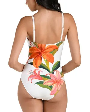 La Blanca Jungle Blossoms Lingerie Mio One-piece Swimsuit - Multi