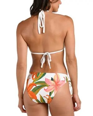 La Blanca Jungle Blossoms Halter Bra Bikini Top - Multi