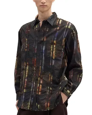 Nn07 Skyler Printed Button Front Shirt - Multi Colour Print