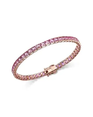 Bloomingdale'S Pink Sapphire Bracelet In 14k Rose Gold - Pink/rose