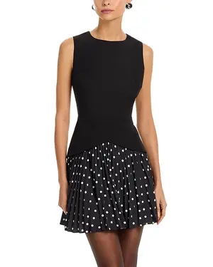 MILLY Haddy Mini Dress - Black/white