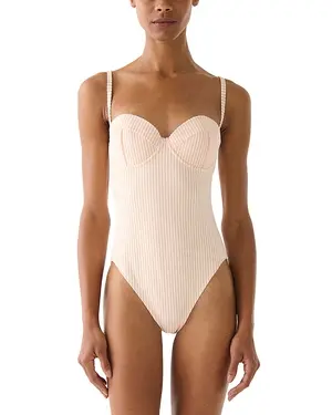 Kate Spade New York Bow Back One Piece Swimsuit - Light Canteloupe