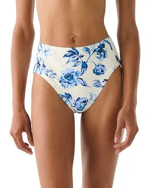 Kate Spade New York High Leg Bikini Bottom - Diamond Blue