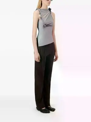 Coperni Knotted Flower Top - Grey