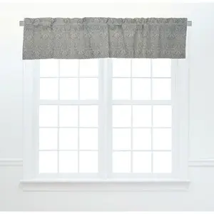 CAROL & FRANK Desiree Vintage 100% Cotton Set Of 2 Window Valances 15" X 72" - Blue