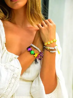 VENESSA ARIZAGA Rainbow Stars Charm Bracelet