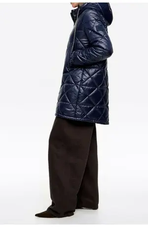 Bimba Y Lola Straight Hooded Puffer - Dark Navy