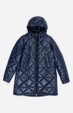 Bimba Y Lola Straight Hooded Puffer - Dark Navy