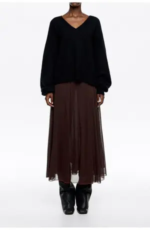 Bimba Y Lola Flared Midi Skirt