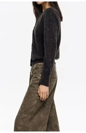 Bimba Y Lola Fitted Cardigan - Dark Grey