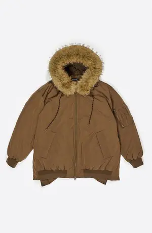 Bimba Y Lola Hooded Down Bomber Jacket