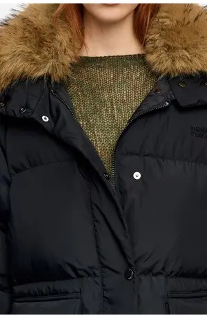 Bimba Y Lola Down Jacket With Fur Collar
