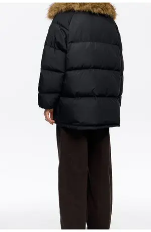 Bimba Y Lola Down Jacket With Fur Collar