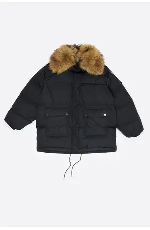 Bimba Y Lola Down Jacket With Fur Collar