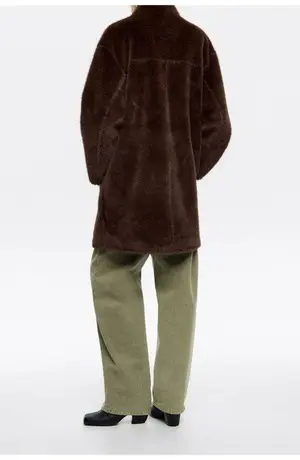 Bimba Y Lola Oversized Reversible Fur Coat