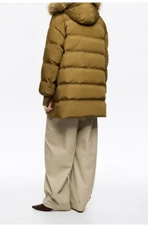 Bimba Y Lola Fur Hooded Down Jacket