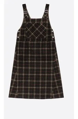 Bimba Y Lola Checked Pinafore Dress