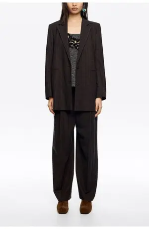 Bimba Y Lola Checked Tailored Jacket
